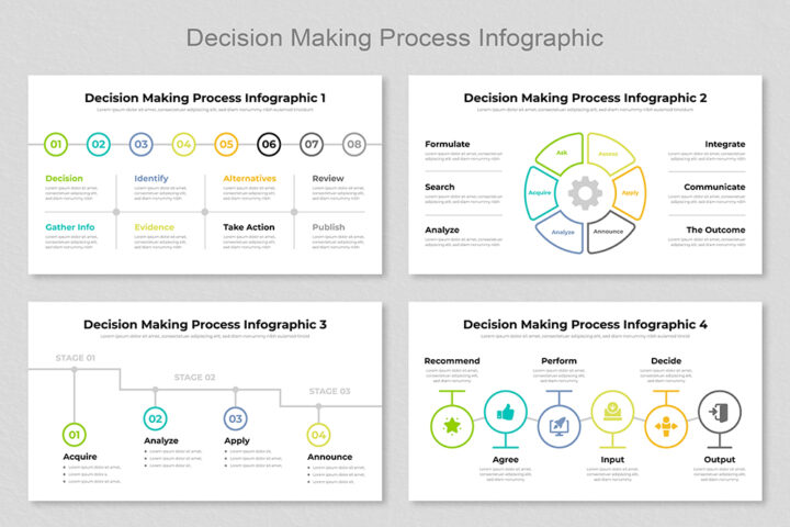 Decision Making Process Infographic Template - Mighty Slide
