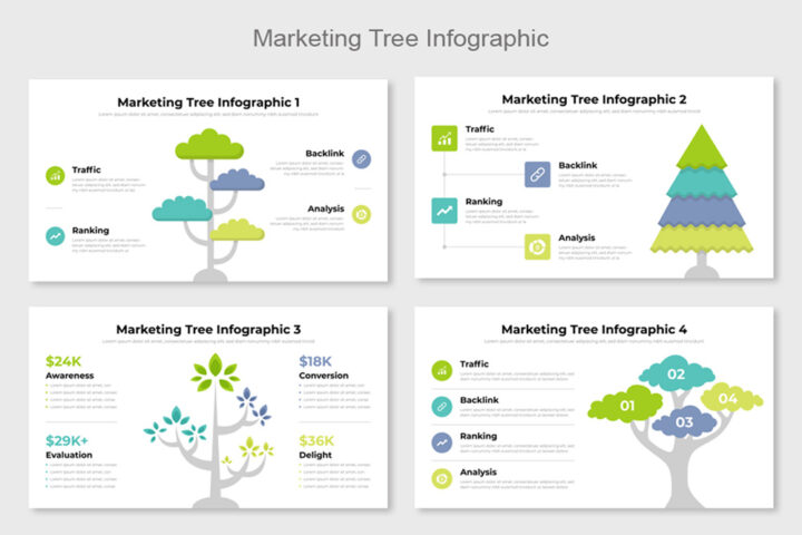 Marketing Tree Infographic Template - Mighty Slide