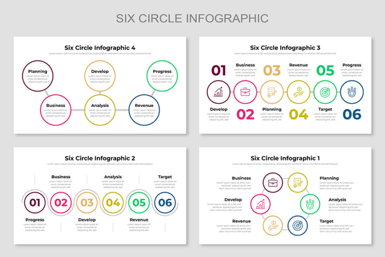 6 Circle Infographic Templates - Mighty Slide