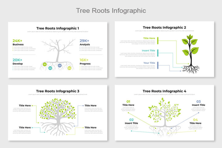 Tree Roots Infographic Template - Mighty Slide